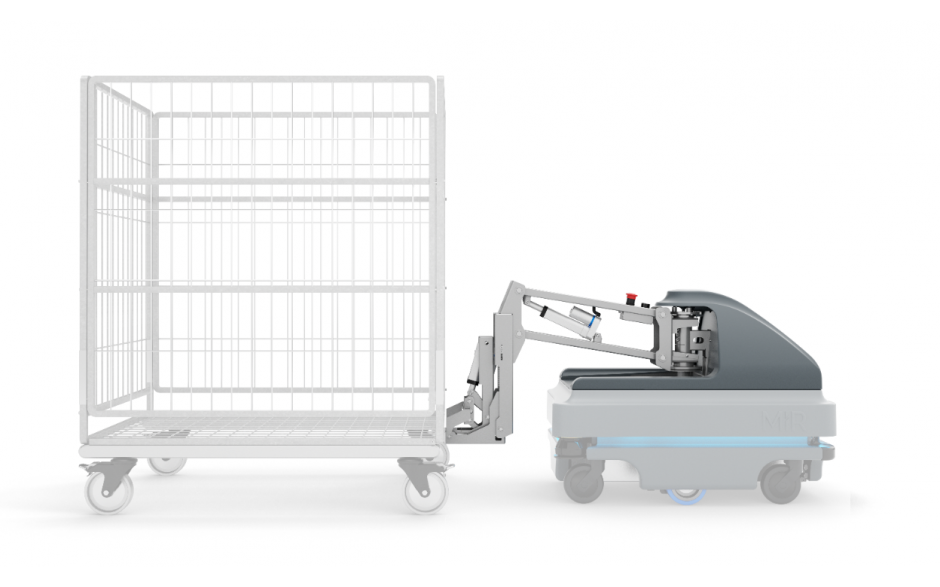 MiRHook 200 - moduł rozszerzający możliwości transportowe o holowanie wózków o wadze do 500 kg